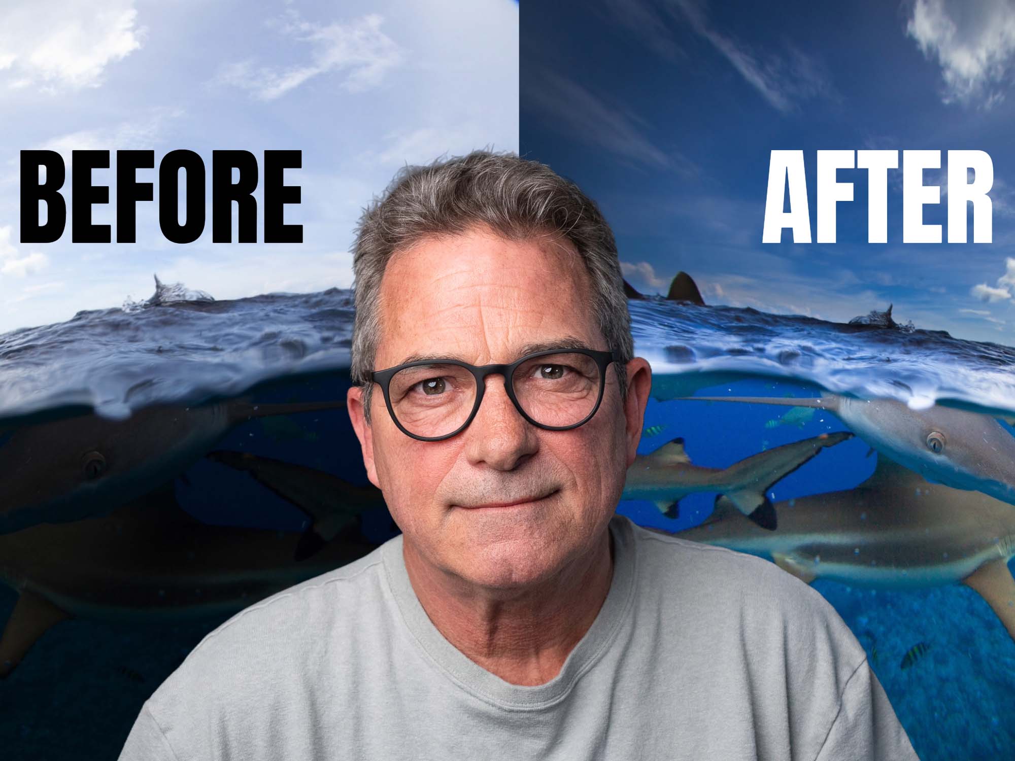 Split Shot Editing // Balancing Exposure Underwater and Above in the L