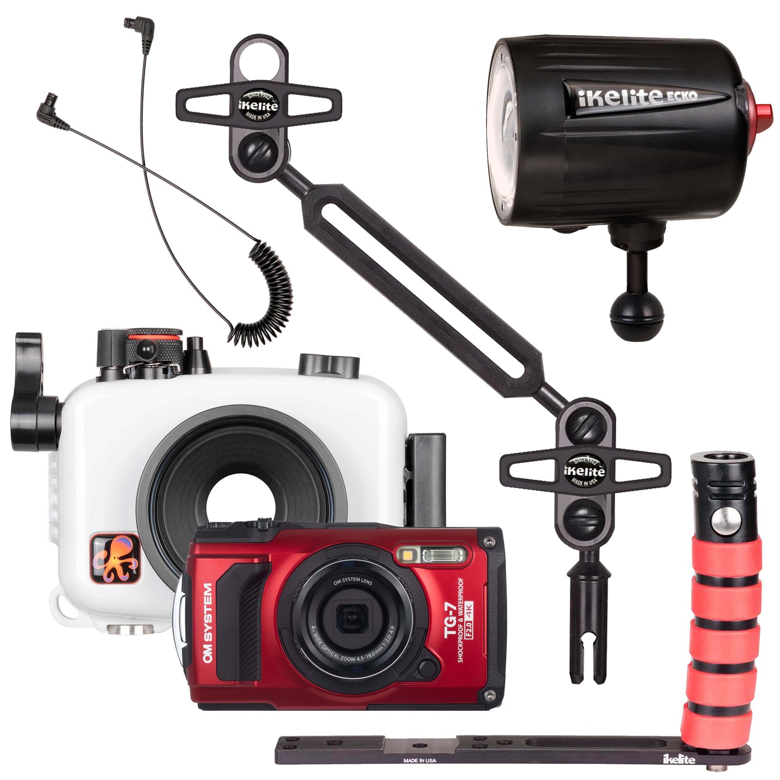 Underwater Housing, OM System Tough TG-7 Camera and Ecko Strobe Deluxe