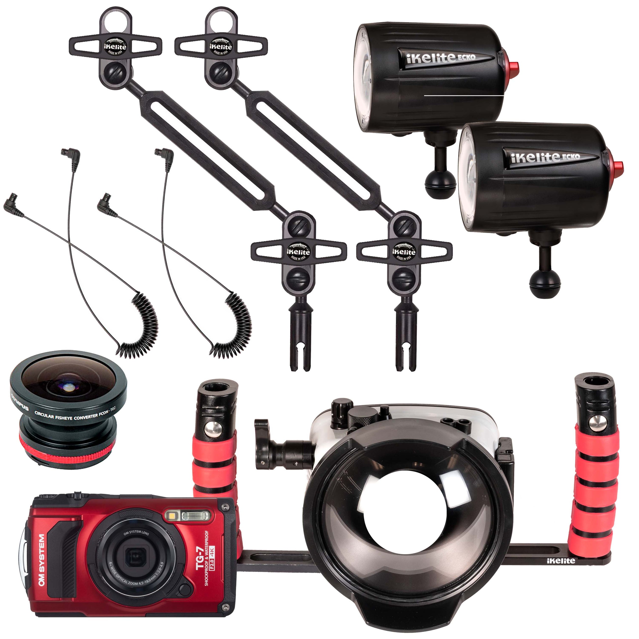 Underwater Housing, OM System Tough TG-7 Camera and Ecko Strobes Wide